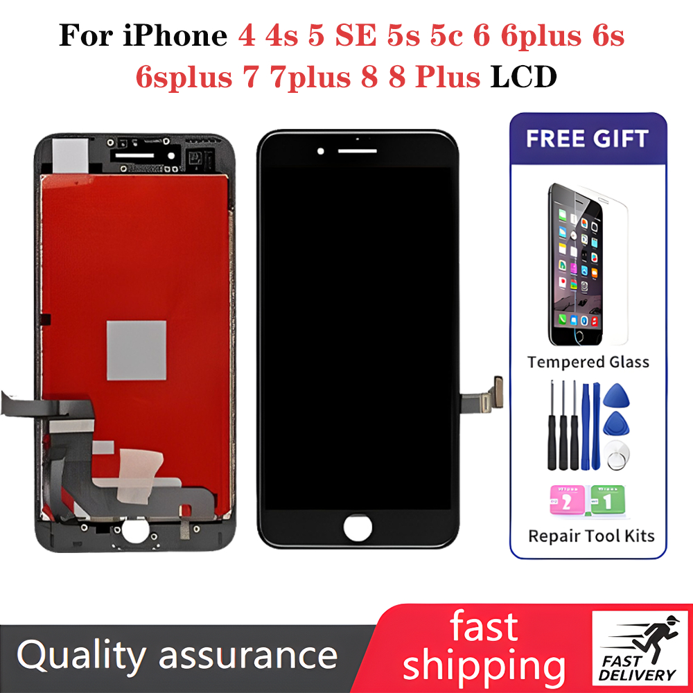For 4 4s 5 SE 5s 5c 6 6plus 6s 6splus 7 7plus 8 8 Plus LCD with Touch Screen Display Digitizer ...