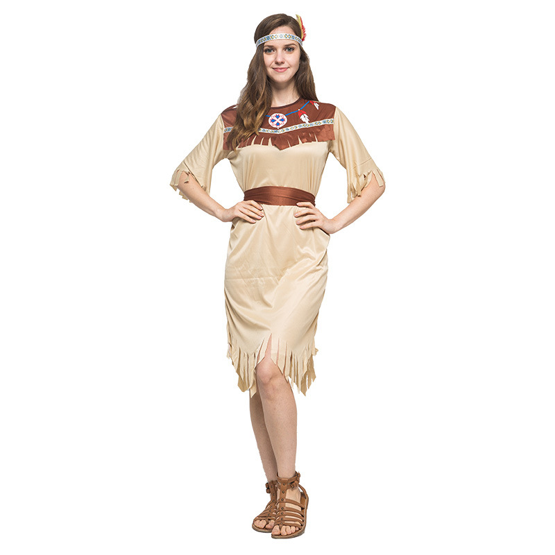 America Primitive Women Hunter Indian Performance Women Costume Cosplay ...