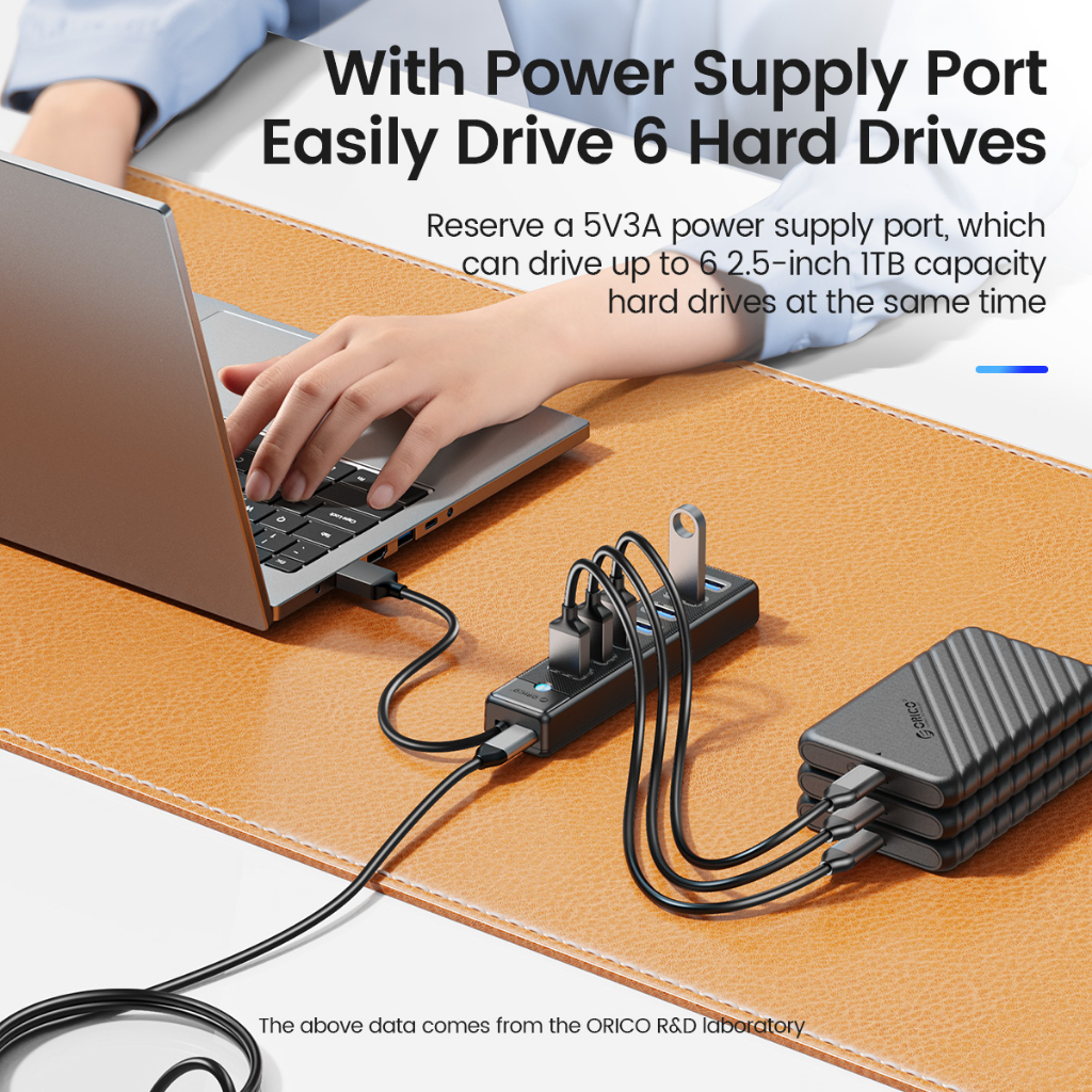 ORICO USB 3.0 HUBs 7-Port High Speed Multi HUB Splitter Expansion ...