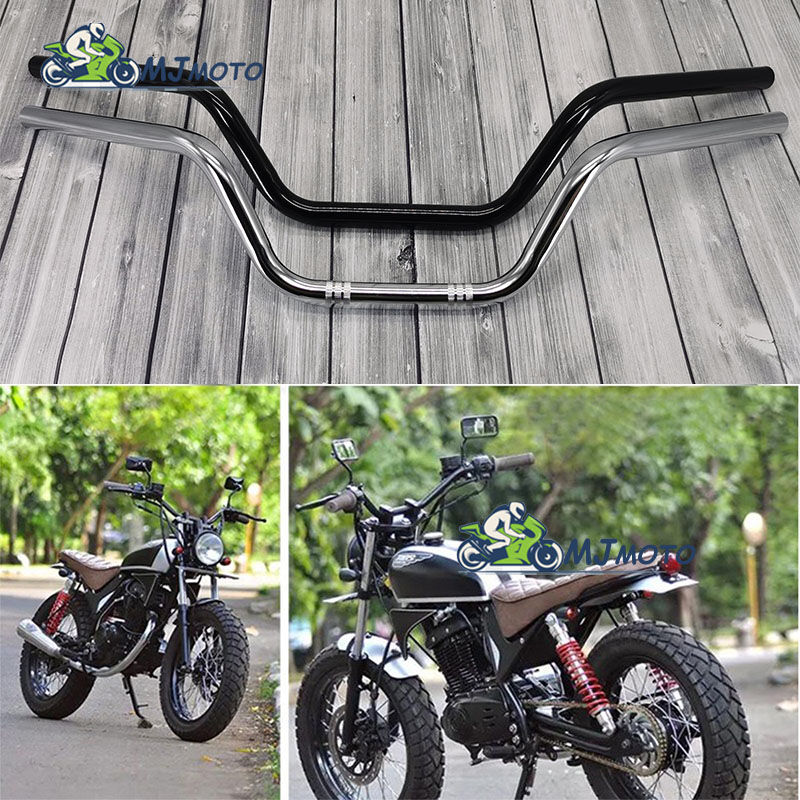 【MJMOTO】Retro Motorcycle Handlebar 22mm 7/8 Classic Motorbike Steering ...
