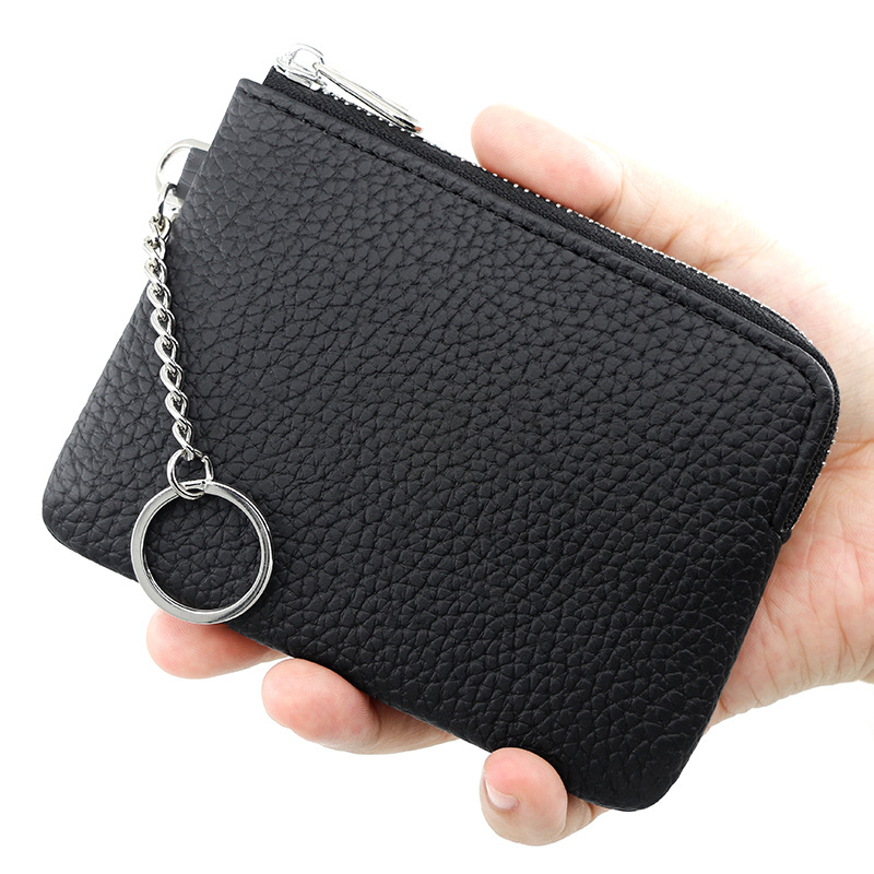 PU Coin Purse Keychain Zipper Bag Large Capacity Multifunctional Change ...