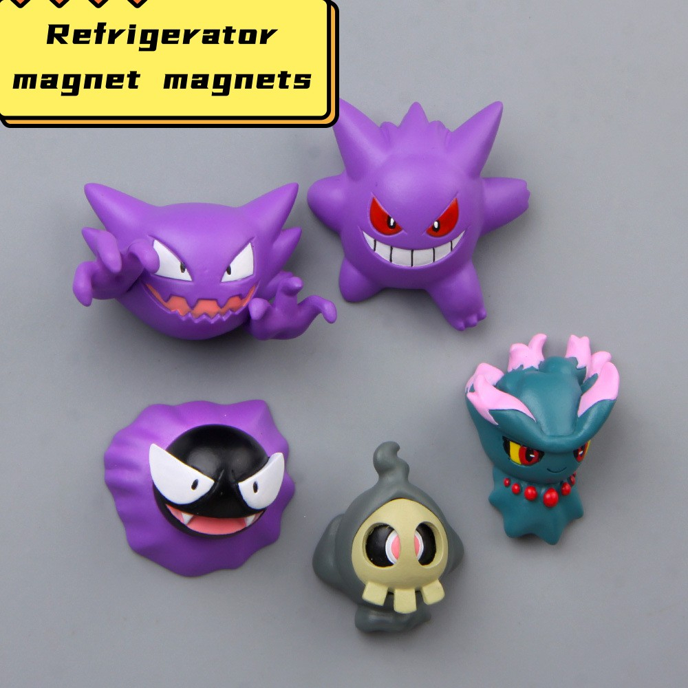 5 Pokemon Gengar hand-operated cartoon creative refrigerator magnet ...