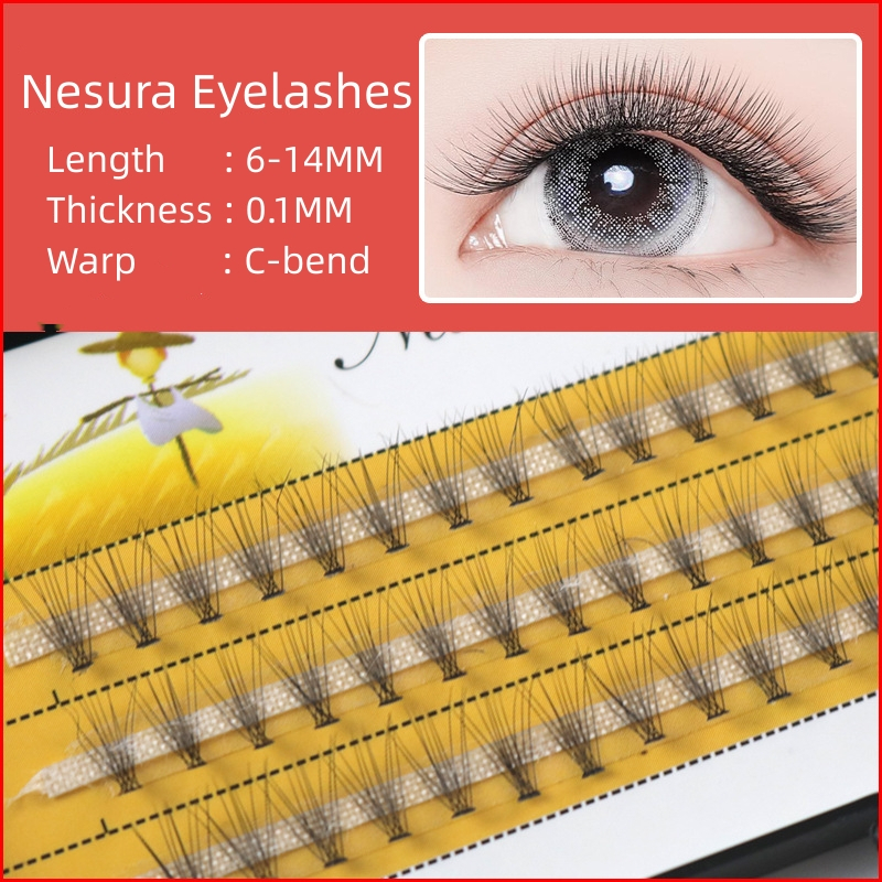 Nesura 10D Deep Black Russia Volume Grafting lashes False Eyelash ...