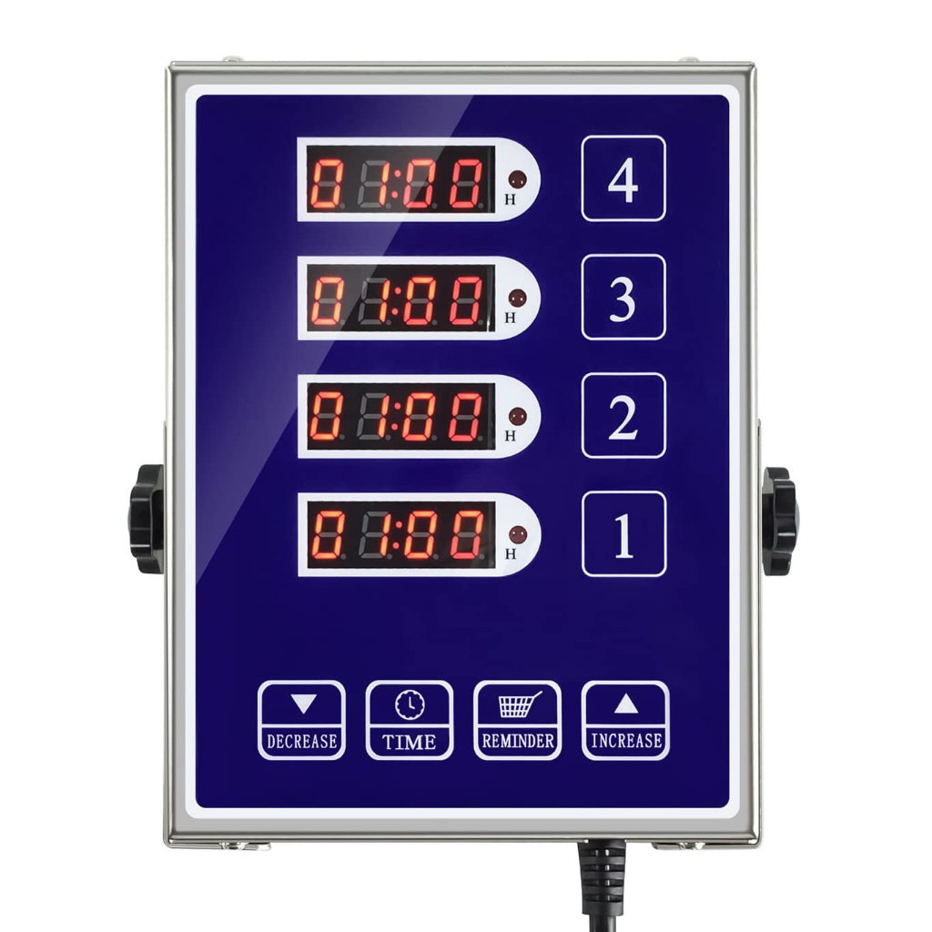 Commercial stainless steel digital display timer keypad smart blue 4 ...