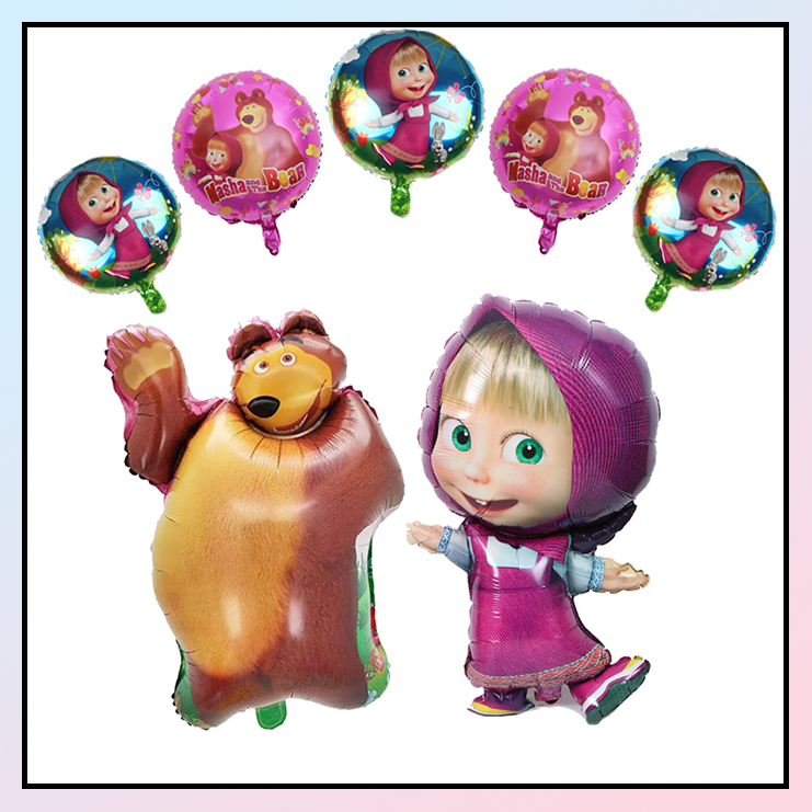 Masha and Bear Balloon Wedding Decoration Children Birthday DIY ...