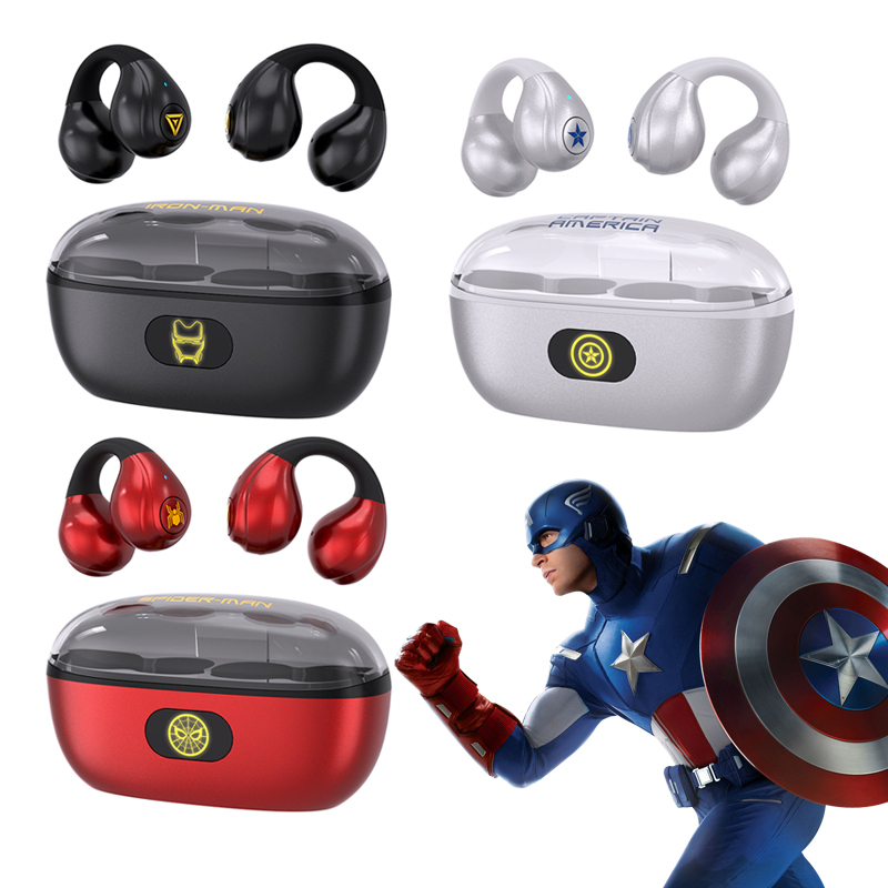 Marvel MV09 True Wireless Bluetooth 5.3 Ear Clip Type Earphone Avengers ...