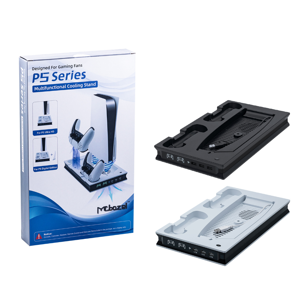 Multifunctional LED PS5 Console Cooling Stand with Dual PS5 Controller ...