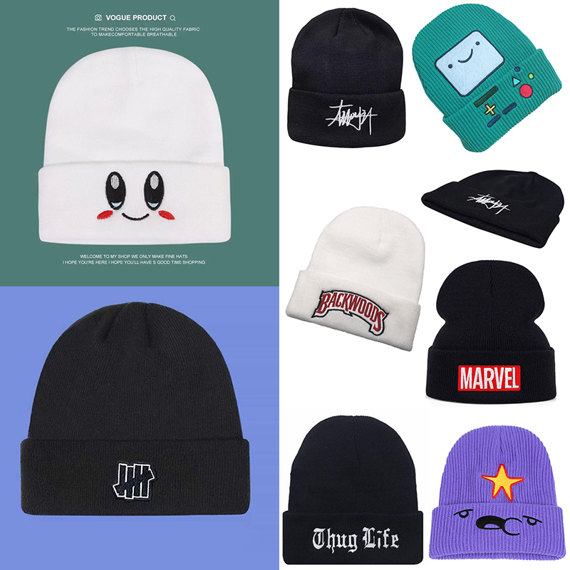 Multi-style knitted cap fashion korean cap for women bonet beanie hat ...