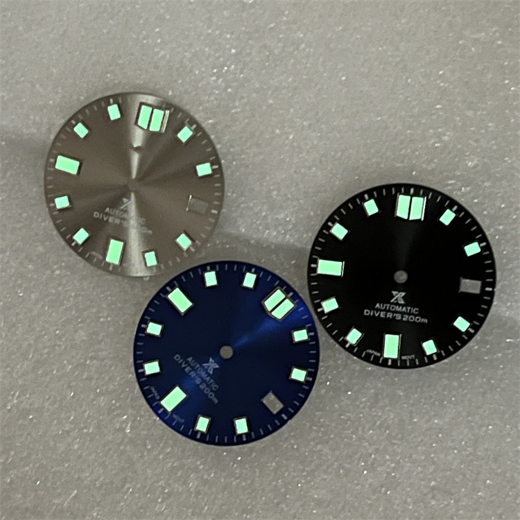 28.5MM Watch Dial Green Luminous Modified Watch Dial for NH35/NH36 ...