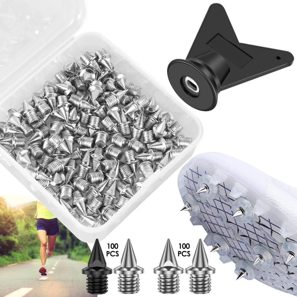 100Pcs Track Spikes Steel Wear Resistant Shoe Spikes Replacement Non ...