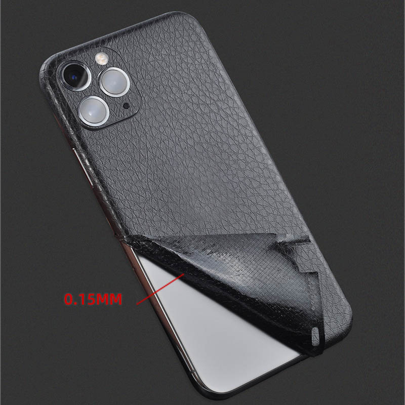 Leather Skin Pattern Sticker For iPhone 8 11 12 Plus Back Films Decal ...