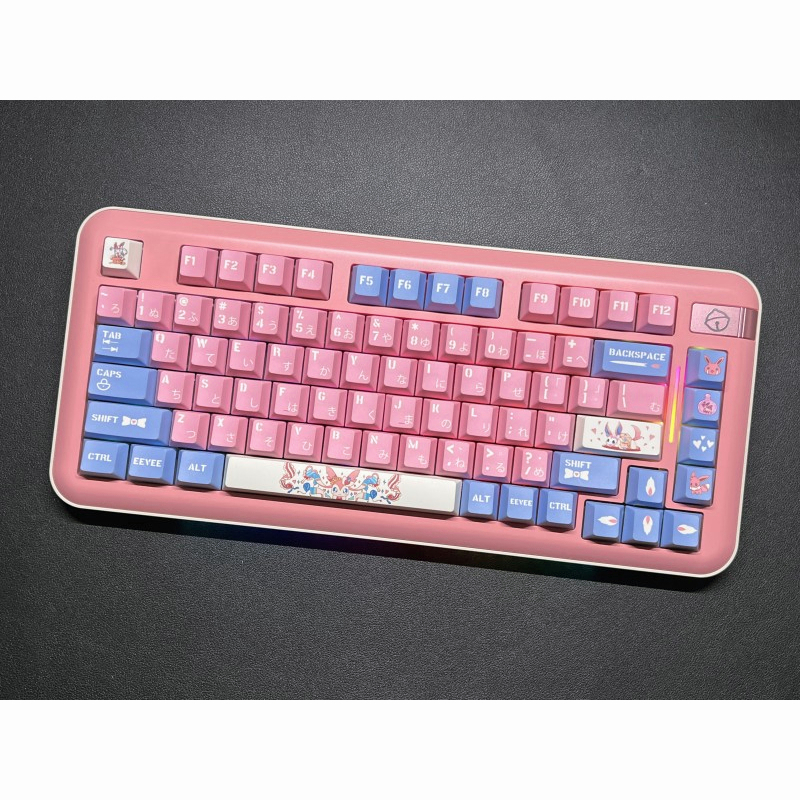 142 Keys Pokemon Sylveon Anime Theme Keycaps Cherry Profile PBT 5-side ...