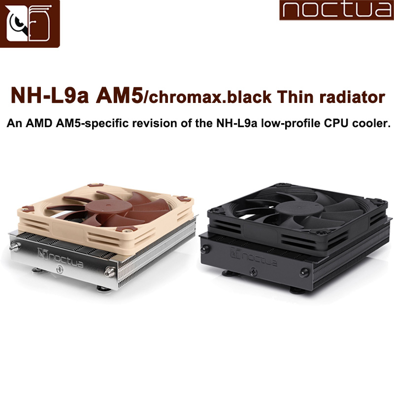Noctua NH-L9a-AM5 Chromax.Black Thin CPU Cooler ITX Small Case Down ...
