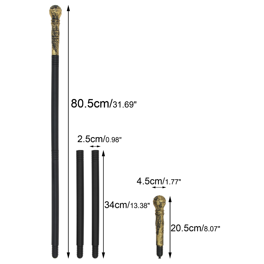 Kids Halloween Cosplay Cane Plastic Vampire Boy Scepter Noble Scepter ...