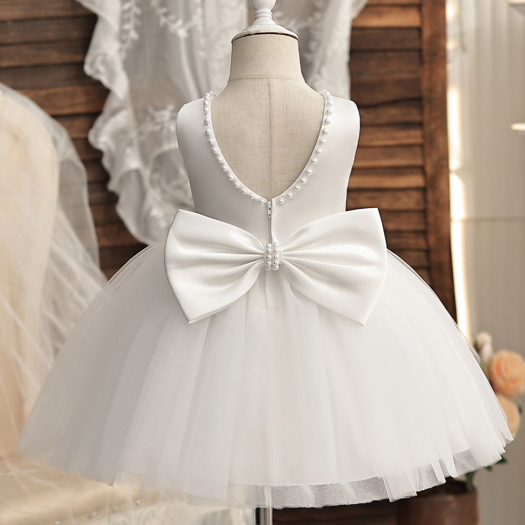 WFRV Summer Kids Girl Dress Beading Backless Birthday Party Dress ...