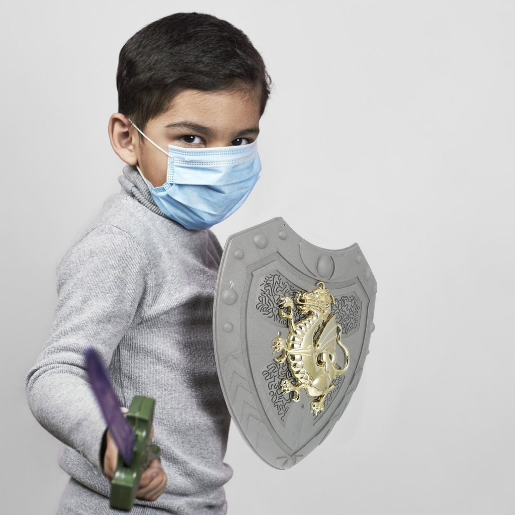 Kids Cosplay Shield Warrior Costume Boys Children Knight Shield Costume ...