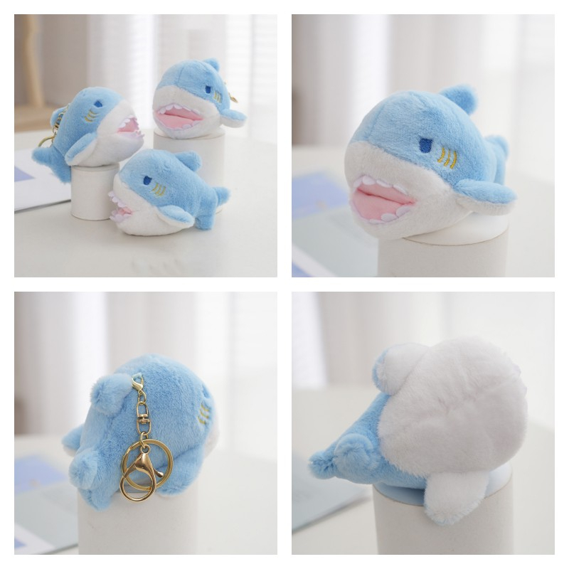 Shark Toy Cute Keychain Plushie Hand Biting Plush Doll Personality ...