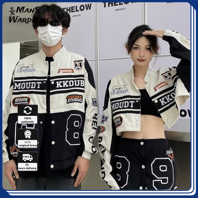 【M-3XL】Hip -Hop Couple Jacket Korean Fashion Jacket High Quality Jacket ...