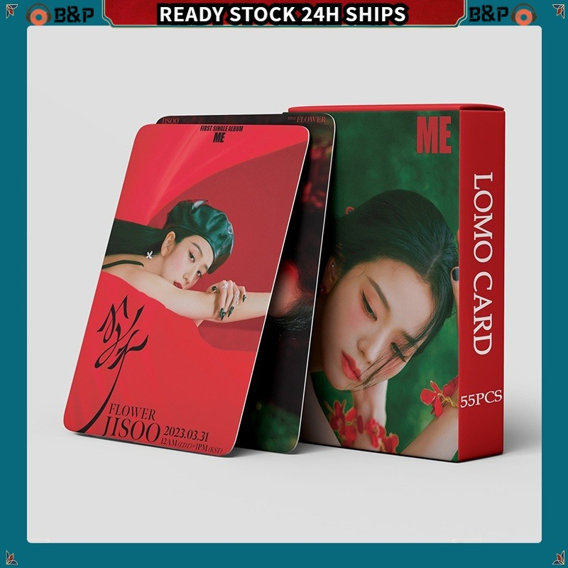Ready stock 55pcs/box BLACKPINK lomo card JISOO Photocards ME FLOWER ...