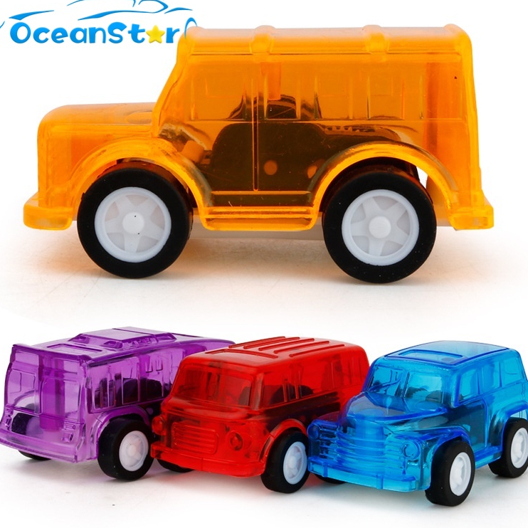 SEASUN Ost 1 Pcs Pull Back Plastic Transparent Car 6 Random Mini Cars ...