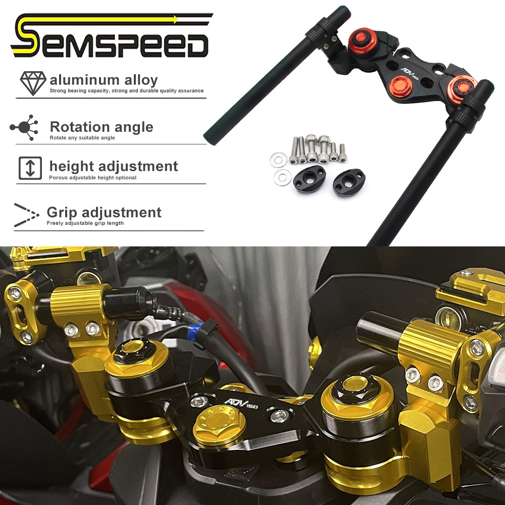 【SEMSPEED】For Honda ADV150 ADV 150 2019-2023 2024 Motorcycle Clip-on Handlebar 22mm handle bar ...