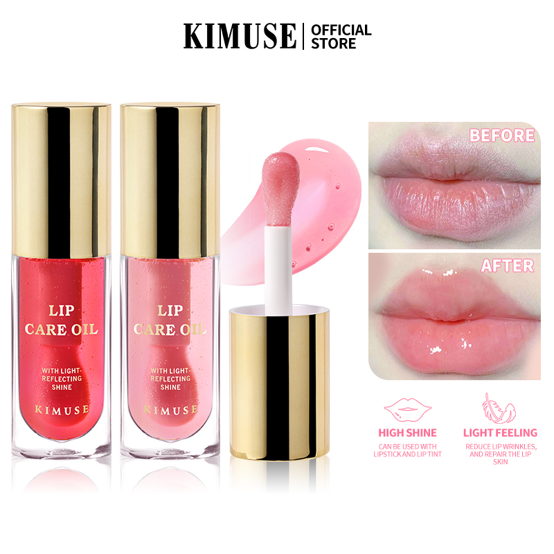 KIMUSE Lip Care Oil Nourishing Repair Lip Balm High Shine Lip Gloss ...