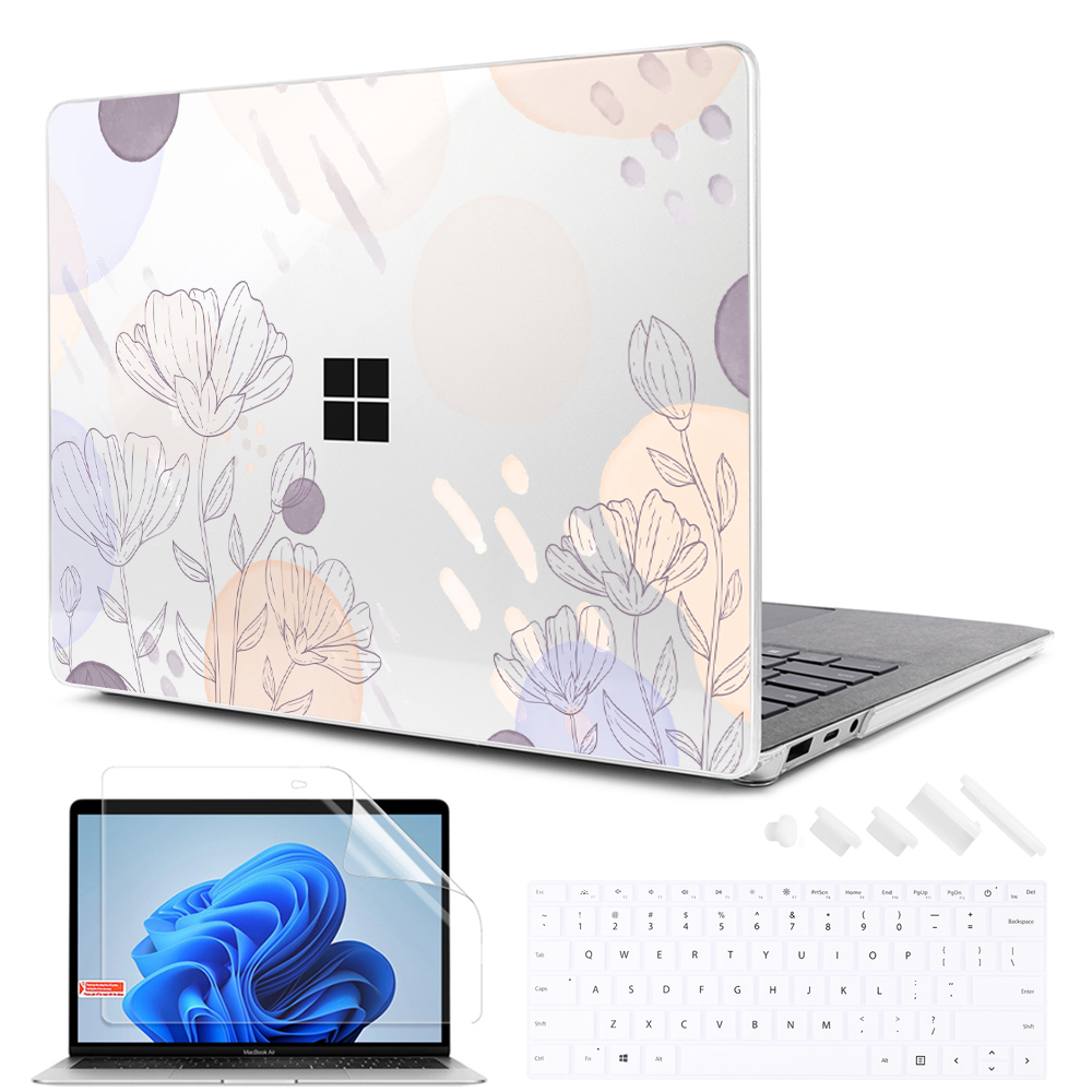 Floral Designed Protective Case For Microsoft Surface Laptop 5 4 3 2 13 ...