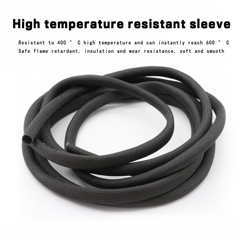 Black Fiberglass Textile Tube, High Temperature Resistant Casing ...
