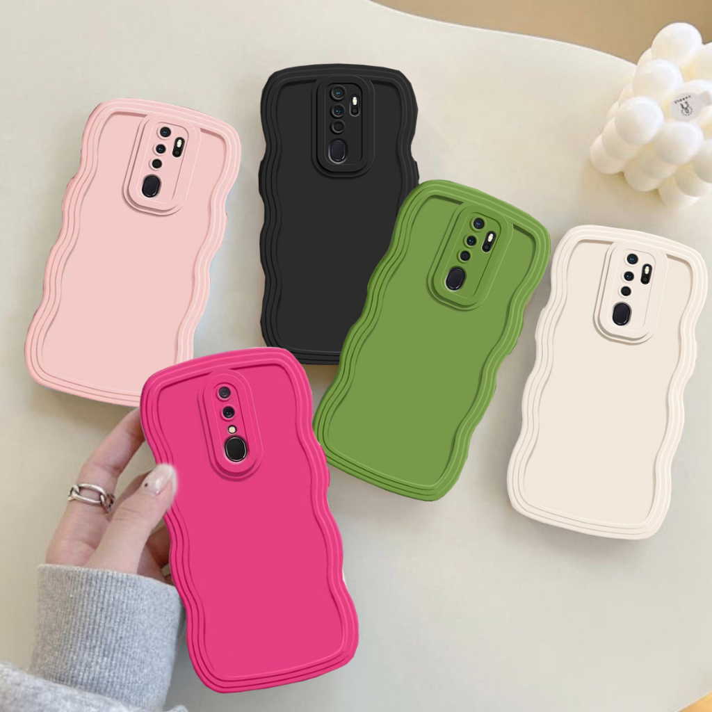 Oppo A9 A5 2020 Reno 2 2f F11 Wave Bumper Candy Color Camera Protection