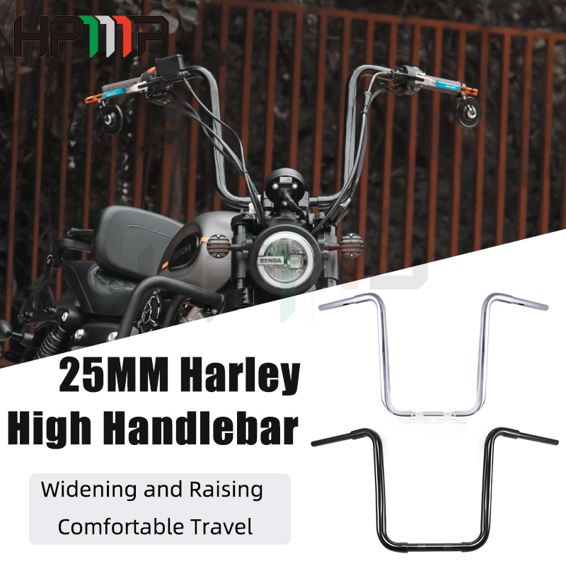 Motorcycle 18" 25mm Rise APE Hangers Bars 1-1/4" Fat Handlebars For ...