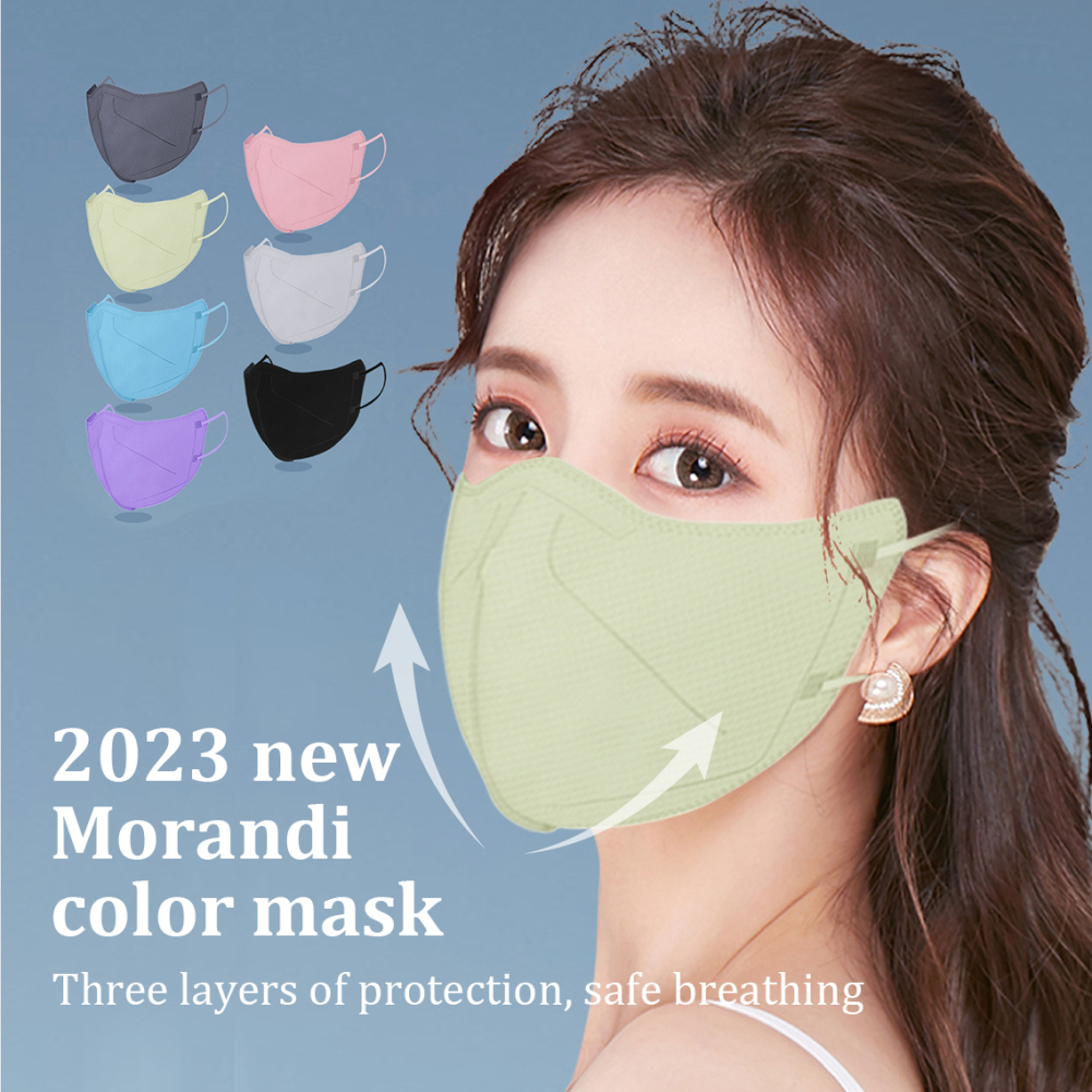 50pcs Big Face Adult 3-dimensional Mask 5D Disposable Four Layer ...