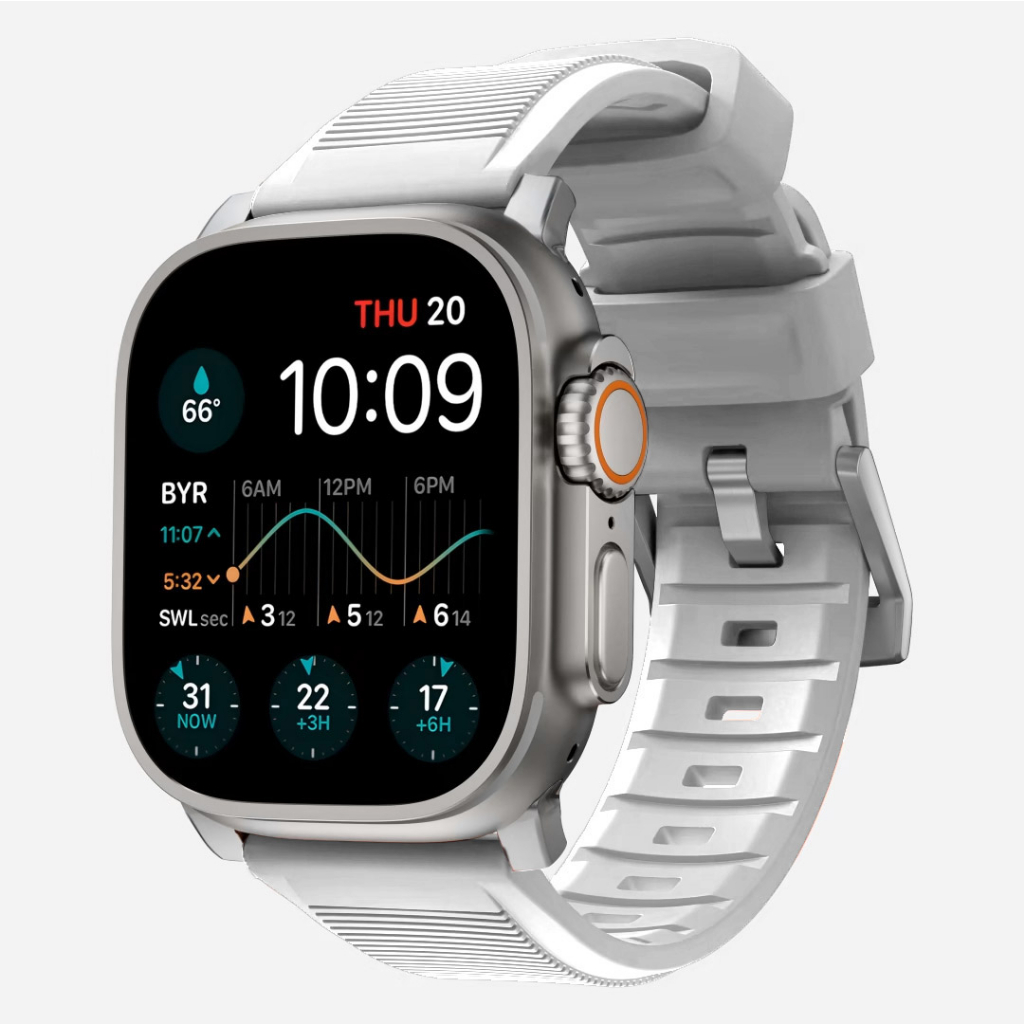 Silicone strap smartwatch replacement accessories compatible for the ...