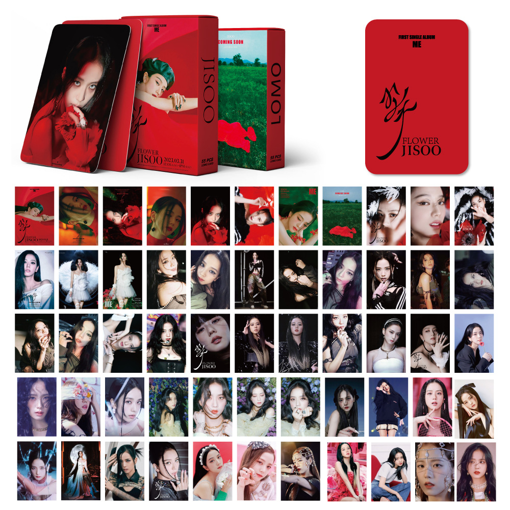50PC KPOP BLACKPINK JISOO ME Solo Album Peripheral Support Card LOMO ...