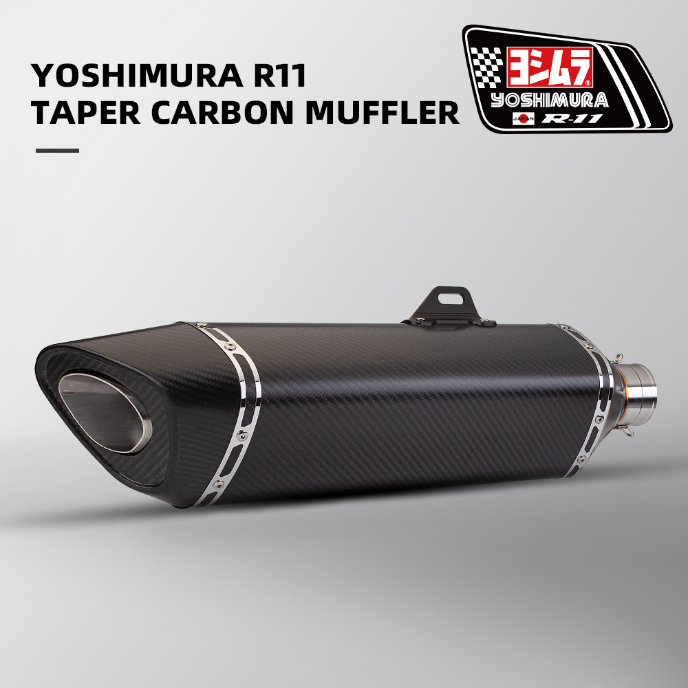 51mm Yoshimura R11 Conical Carbon Muffler Motorcycle Exhaust Sound Low ...
