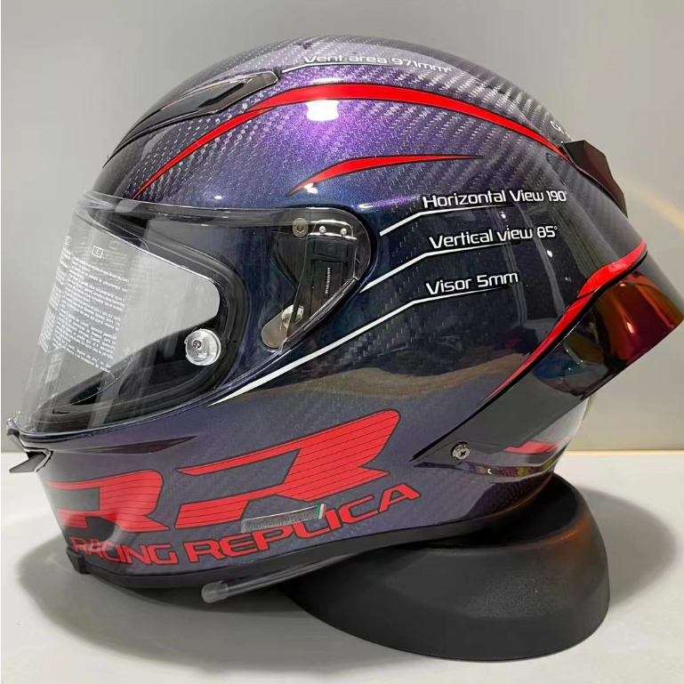 Carbon fiber motorcycle full face helmet PISTAA carbon fiber riding ...