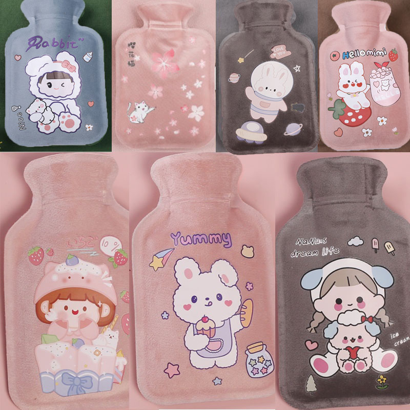 Stomach Warm Water Bag Cute Plush Water Bottle Water Hand Warmer Beg ...