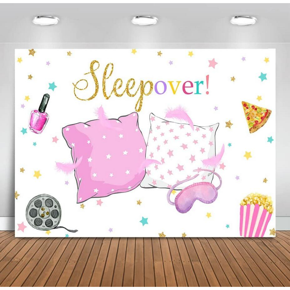 Sleepover Party Photography Background Sleepover Pajamas Pillow Fight ...