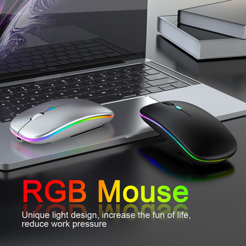 Wireless Mouse for Computer PC Laptop Tablet with RGB Backlight Mice ...