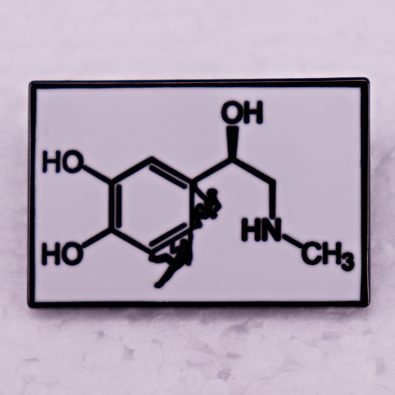 Adrenaline Enamel Pin epinephrine Molecular Structure chemical formula ...