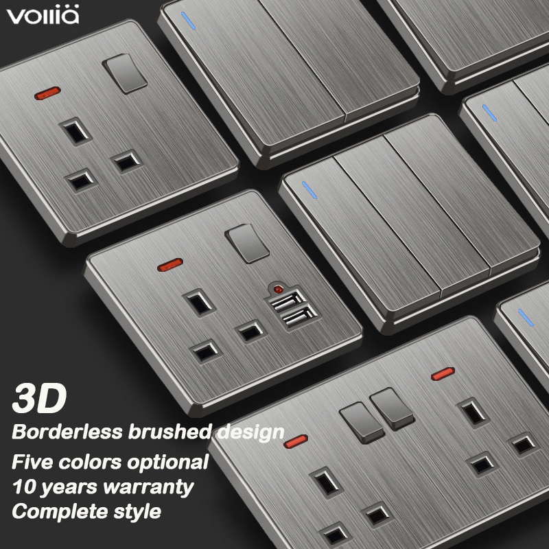 Vollia Electrical Light Switch for wall Universal Outlet Socket for ...