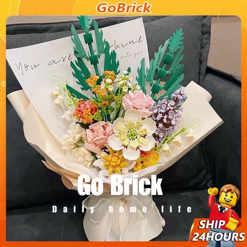 flower ️New in September ️Blue Rose Flower Building Kit, Flower ...