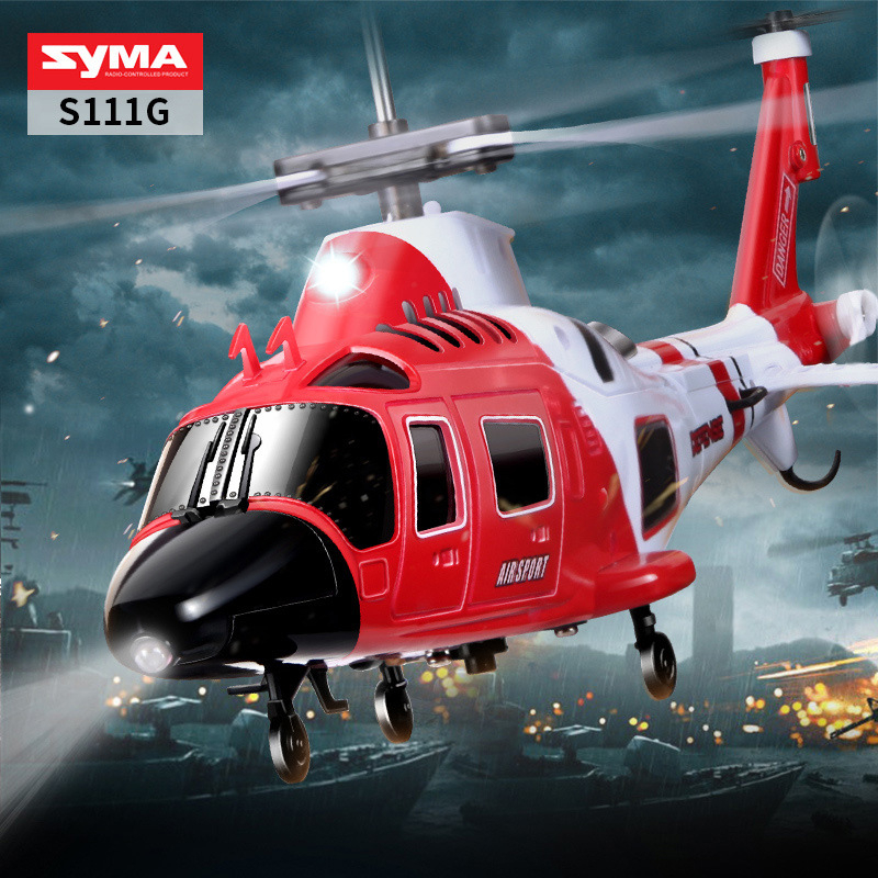 Original SYMA S111G 3.5CH military high simulation remote control helicopter equipped with ...