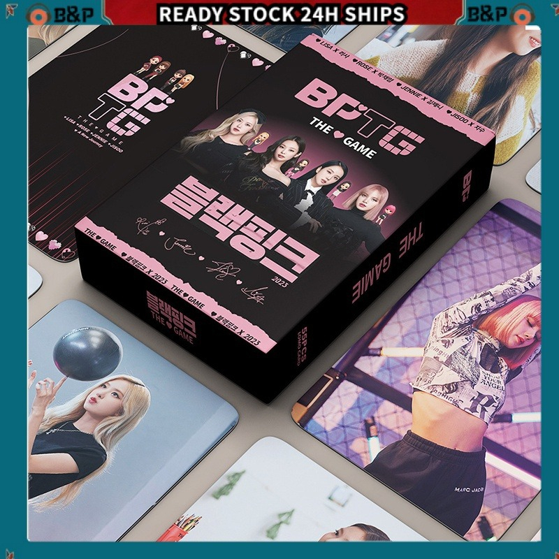 B&P Kpop 55Pcs/box BLACKPINK Photo card THE GAME BPTG Album Lomo Card ...