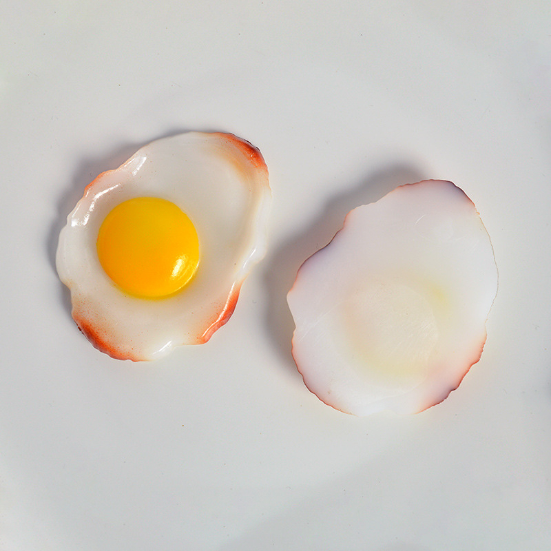 Ready Stock PVC Simulation Omelette Model Food Toy Fake Poached Egg ...