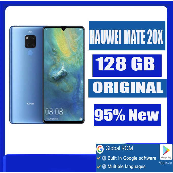 Used Global Huawei Mate 20 X 20X 4G LTE Mobile Phone 6GB RAM 128GB ROM 40.0MP NFC IP53 Kirin 980 ...