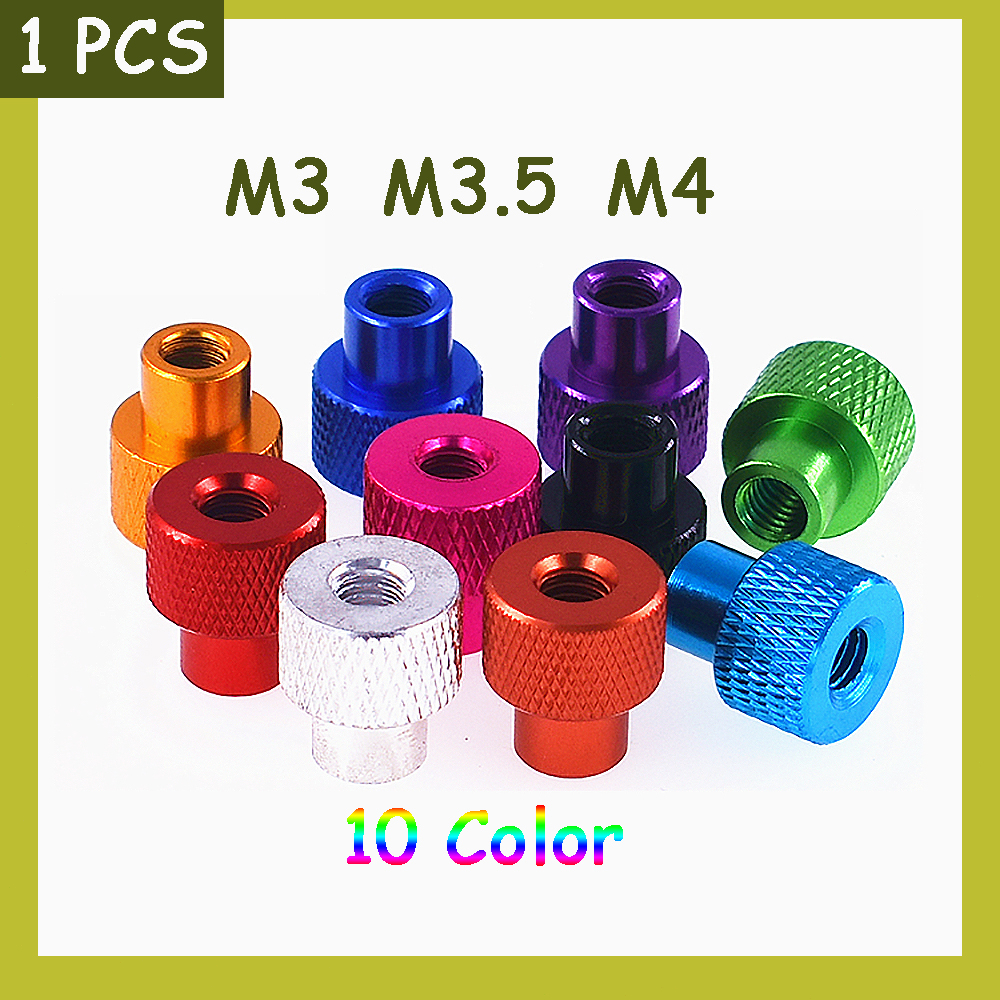 1 PCS Colorful Aluminum Alloy Knurled Thumb Nut With Double Through ...