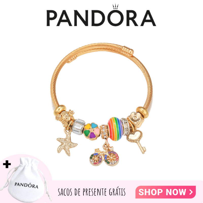 Pandora Bracelet with Charms Sterling Silver 925 Charms Amulets With ...