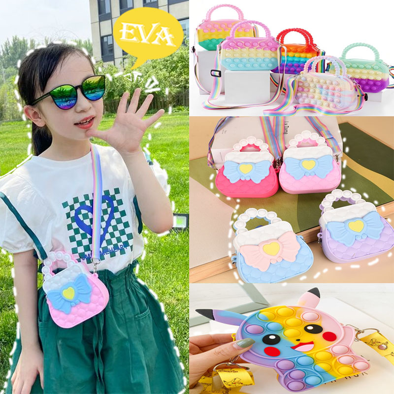 Pop Fidget Backpack for Girls with Pop It , Pop It Purse Set - Fidget ...