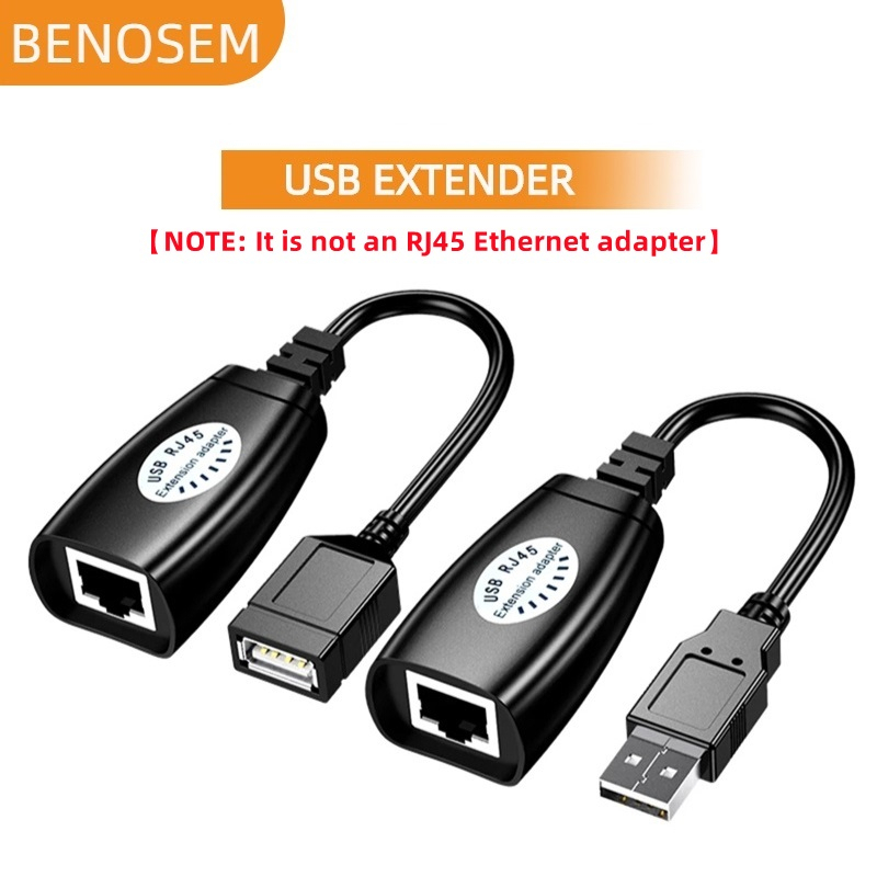Benosem USB Extender - USB 2.0 to RJ45 LAN Extension Adapter Over Cat5 ...