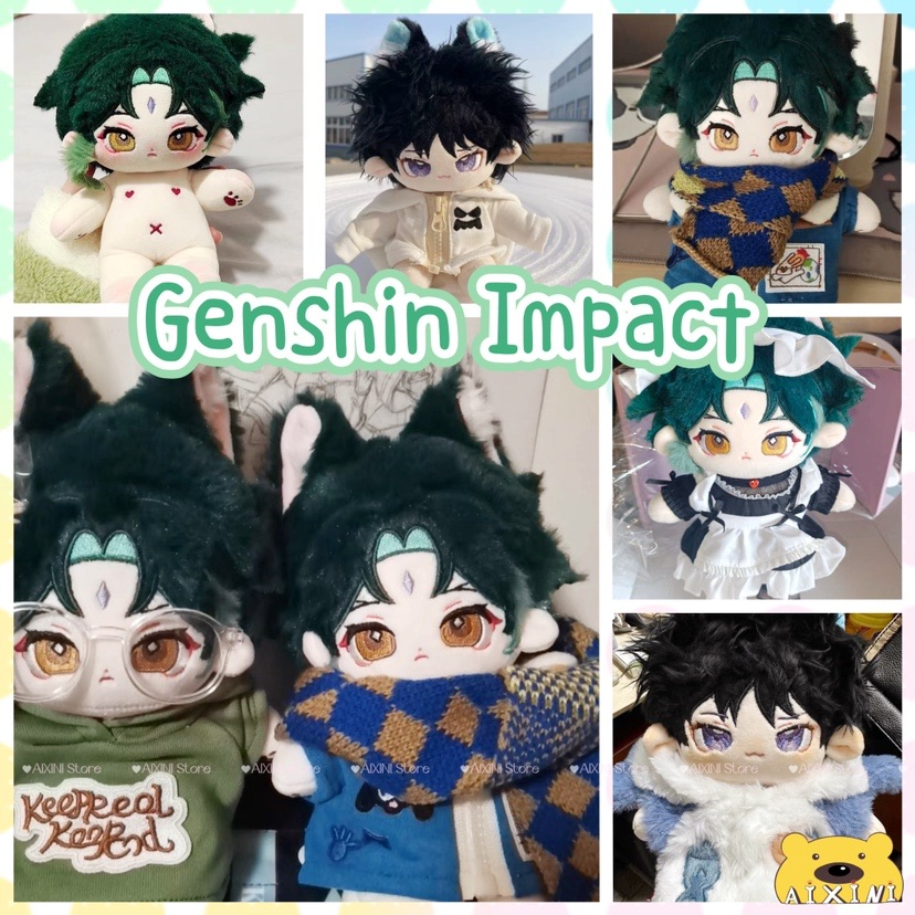 With Skeleton Anime Genshin Impact Xiao 20cm Cute Scaramouche Plush ...